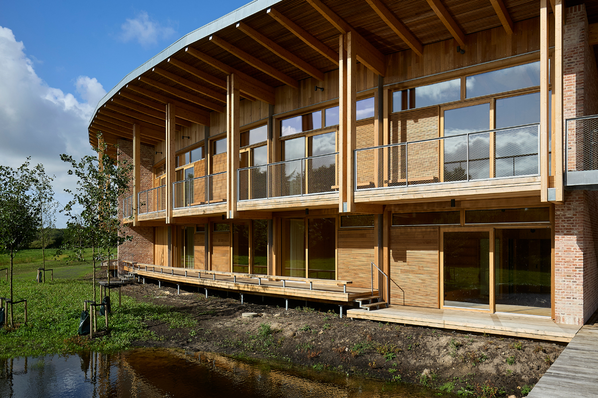 Håndværkskollegiet Herning - ellipseformet trækonstruktion med CLT og ...